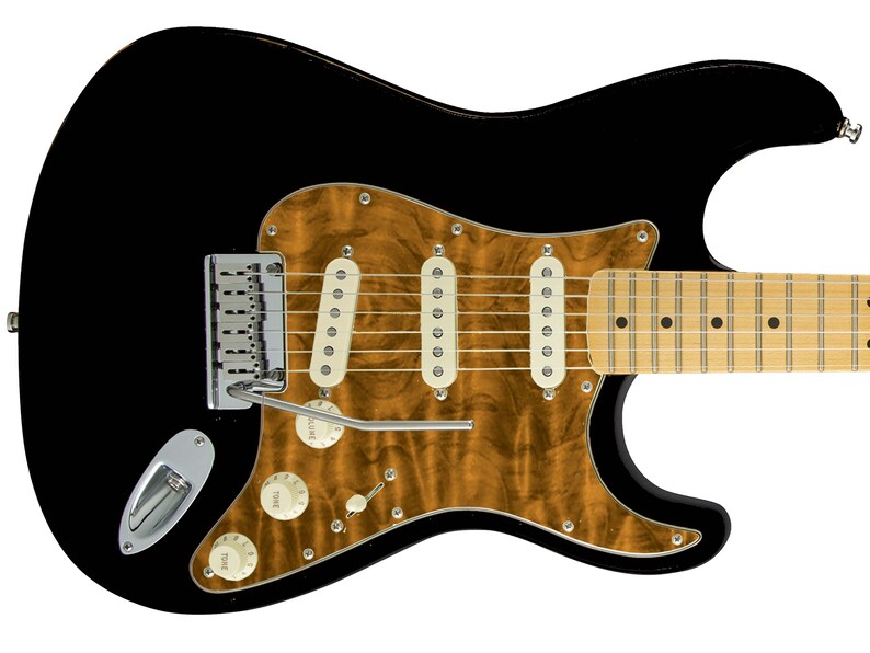 Pickguard Headstock Tremolo Skin Wrap Reskin for Guitars -quilted Maple ...