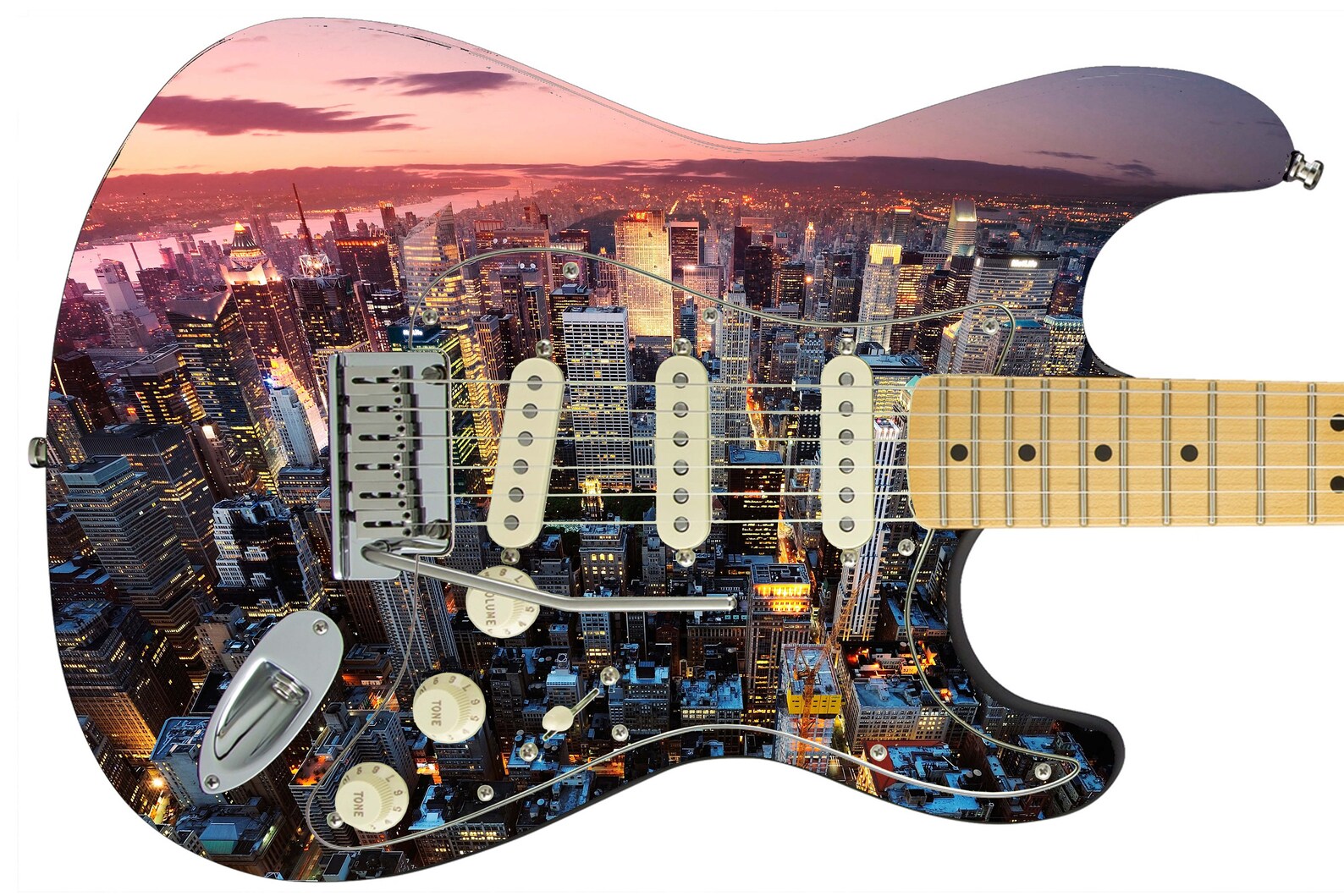 Guitar Skin Axe Wrap Re-skin Vinyl Decal DIY Sleepless in NY - Etsy