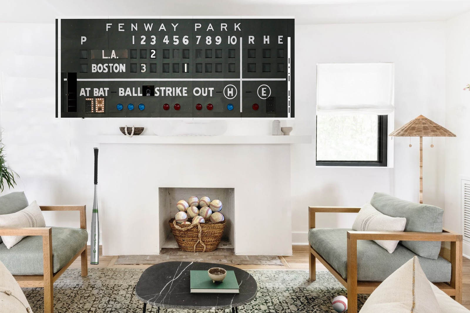 Fenway Park Scoreboard 30" X 67" Removable World Series Customized ...