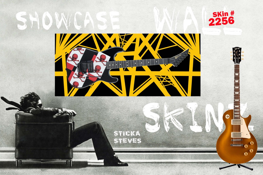 Guitar Display Wall Skinz Showcase Skins Décor Panes Abstract Stripes ...
