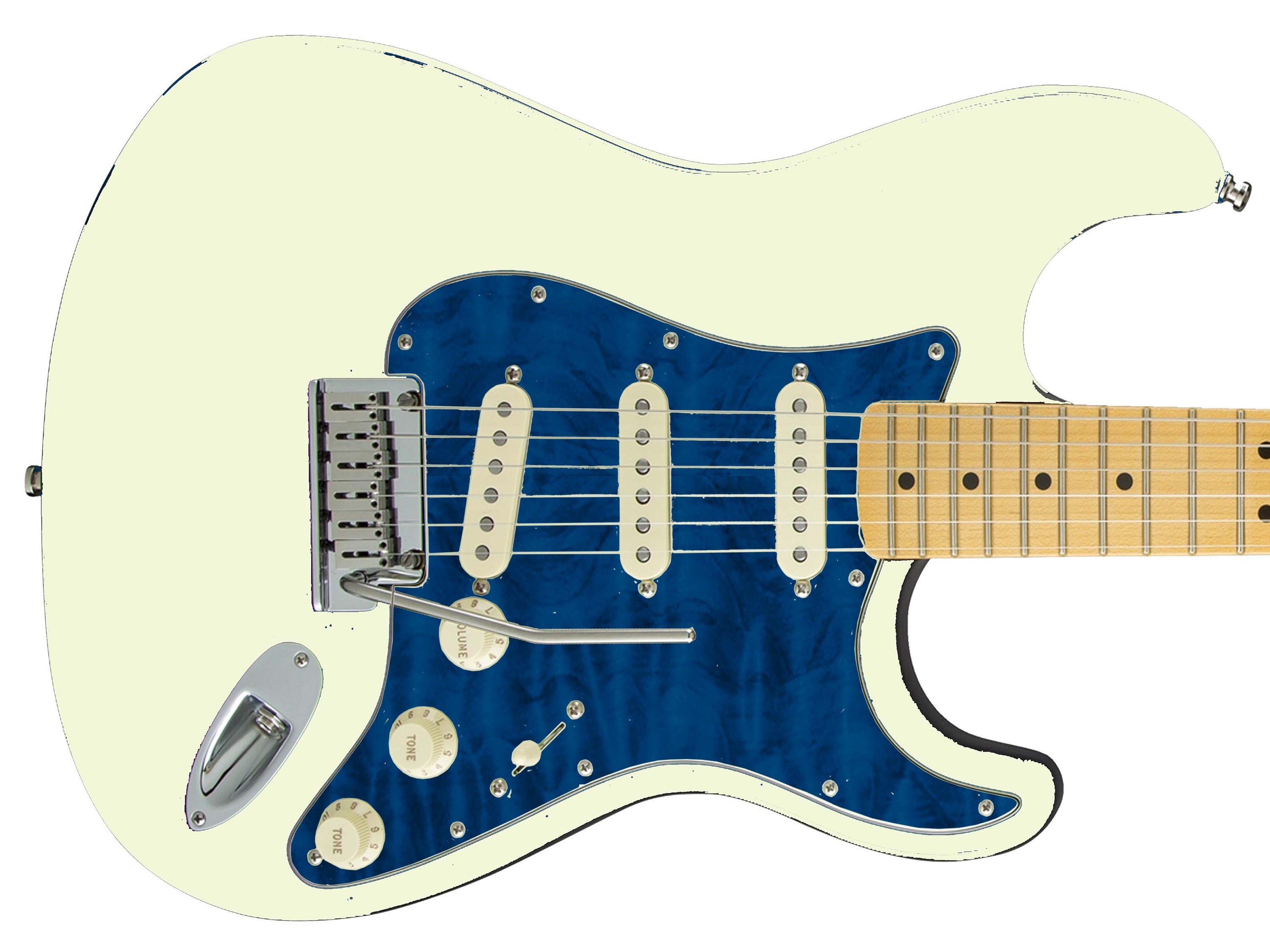 Pickguard Headstock Tremolo Skin Wrap Reskin for Guitars -quilted Maple ...