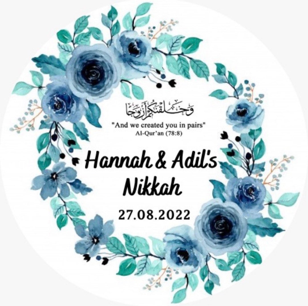 Personalised Wedding | Nikkah | Walima | Mehndi Stickers - Etsy