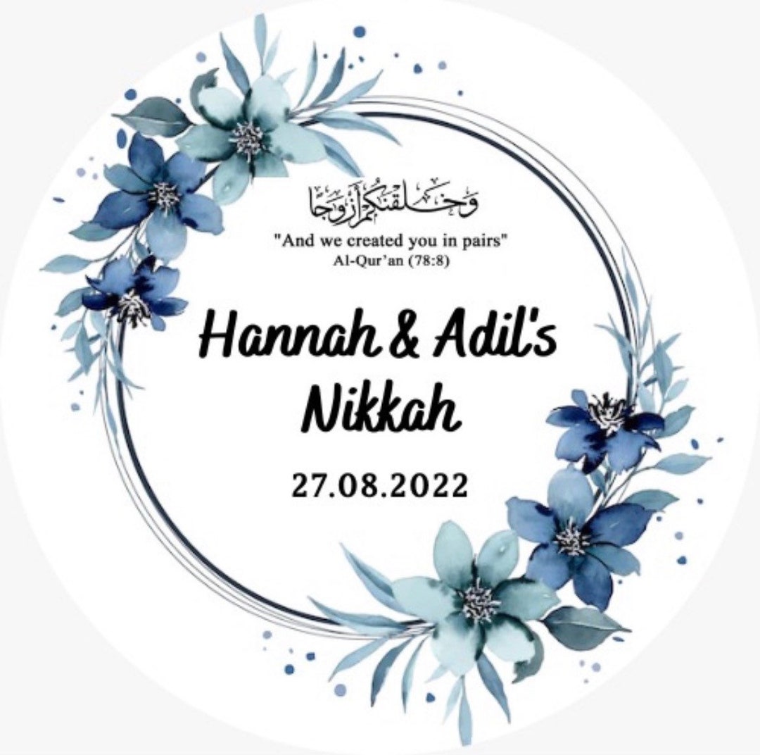 Personalised Wedding | Nikkah | Walima | Mehndi Stickers - Etsy