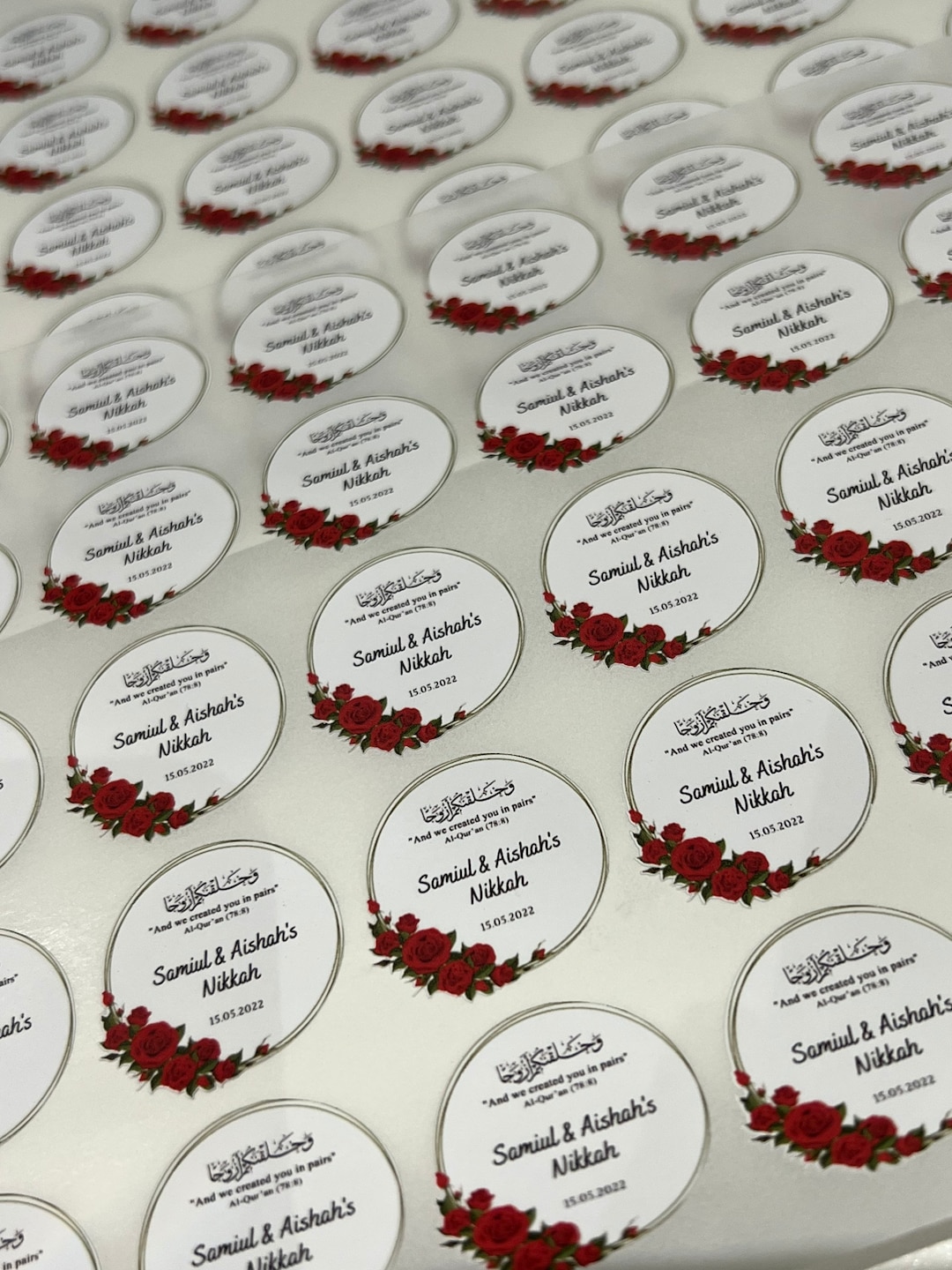 Personalised Nikkah Stickers - Etsy