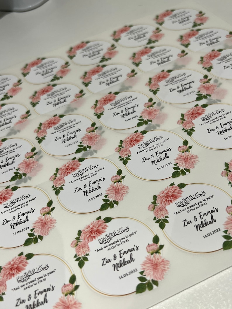Personalised Wedding/nikkah Stickers - Etsy