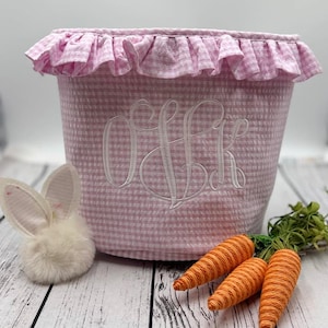 Easter Baskets/ Easter Buckets/ Monogram Basket/ Girl Easter Basket ...
