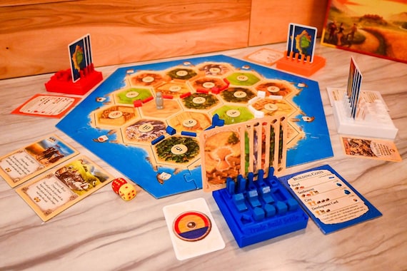 Catan Piece Holder/organizer Catan Pieces Custom Pieces - Etsy