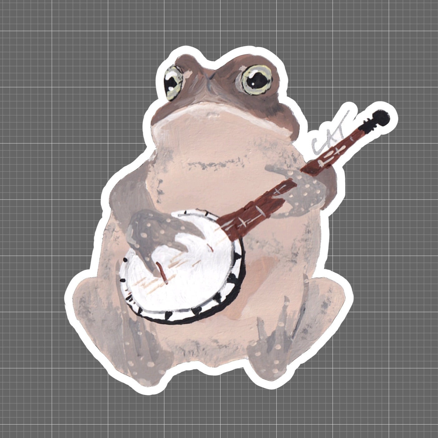 Toad Playing Banjo Sticker - Etsy
