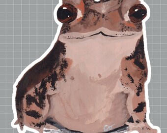 Garden Toad Clear Sticker - Etsy