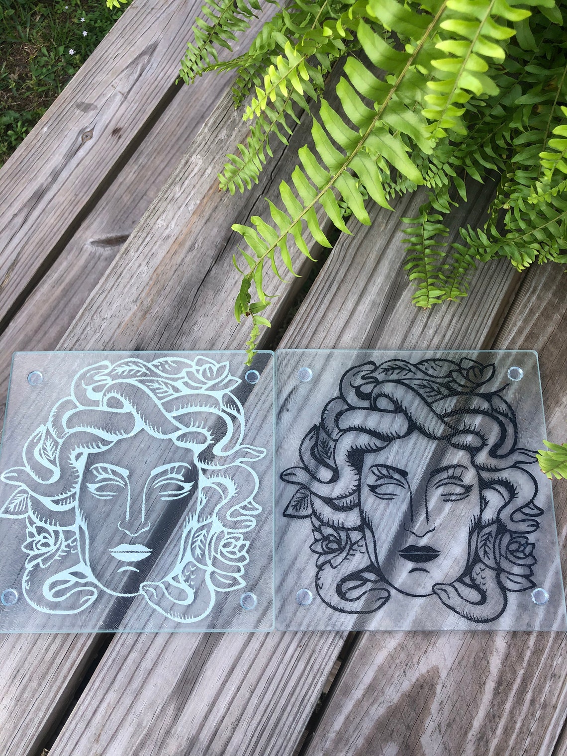 Medusa Glass Cutting Board / Trivet - Etsy