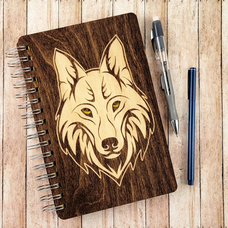 Wolf Journal Wolf Sketchbook Laser Cut Journal Laser Cut - Etsy