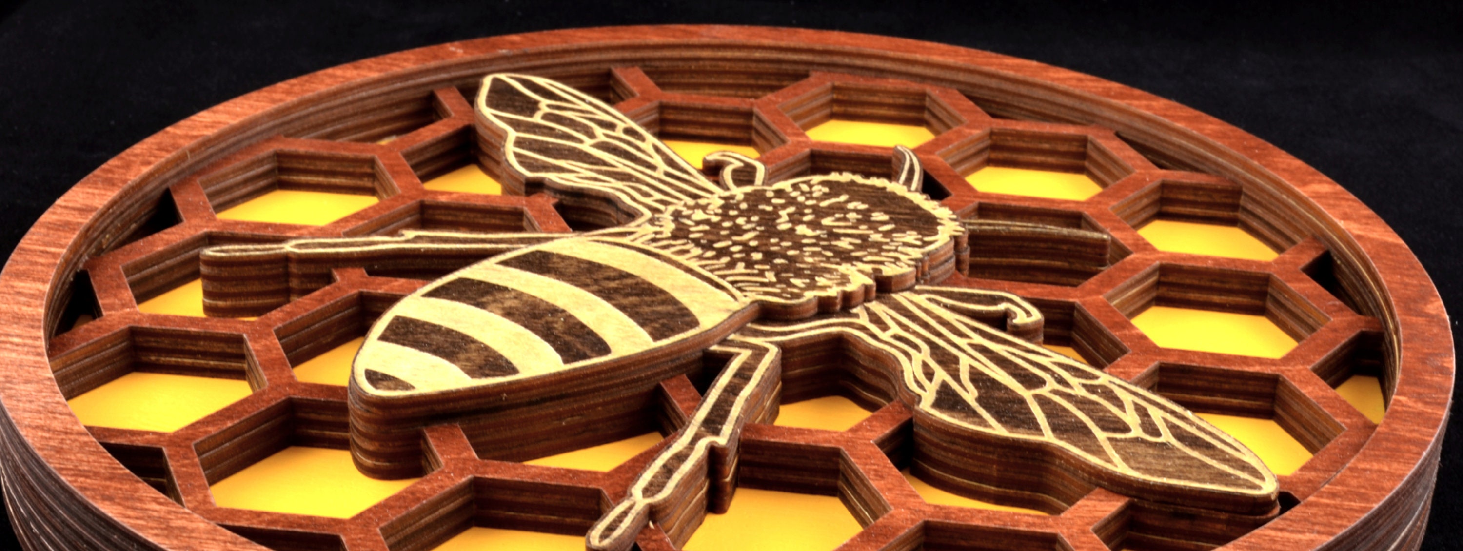 Bee Plaque, Wall Plaque, Layered Plaque, Layered Bee Plaque, Wooden Bee ...