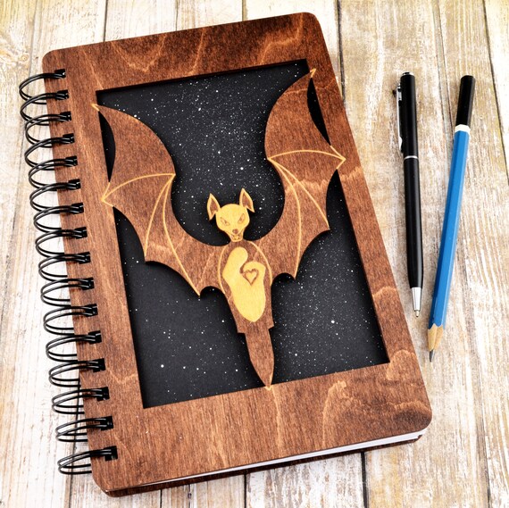 Bat Journal Bat Sketchbook Laser Cut Journal Laser Cut - Etsy