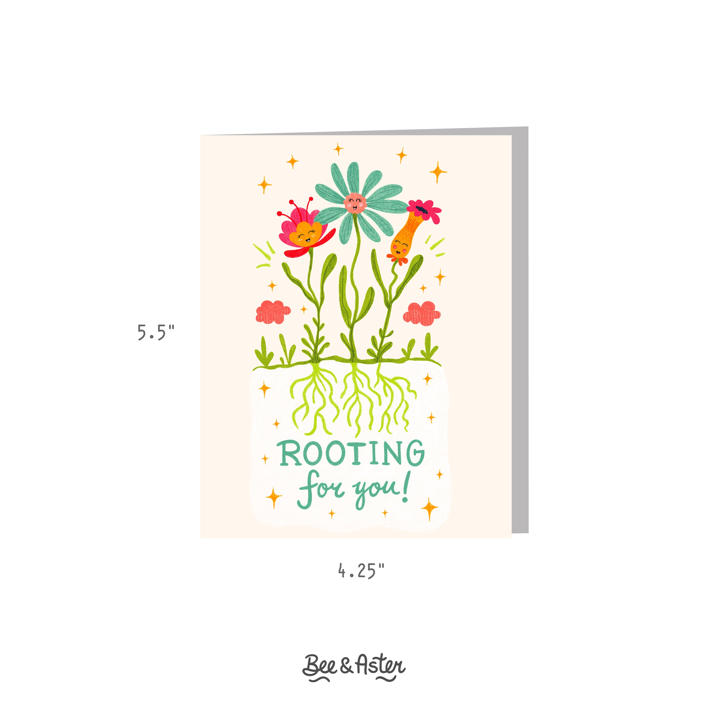 Rooting For You Illustrated Greeting Card with Envelope | Etsy