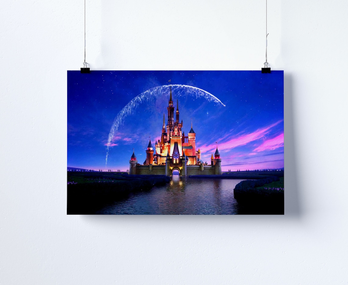 Cinderella Princess Castle Poster Disney opening Poster | Etsy