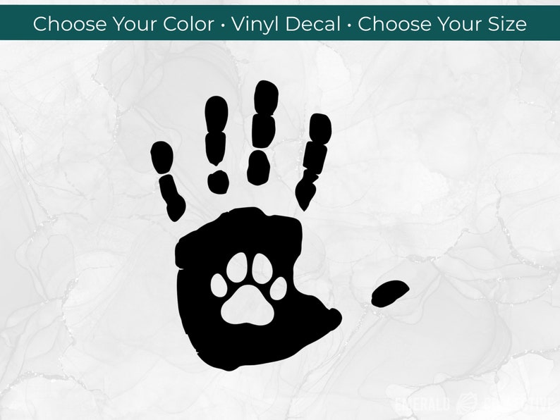 Paw and Hand Vinyl Decal Cute Decal for Car Window Bumper - Etsy