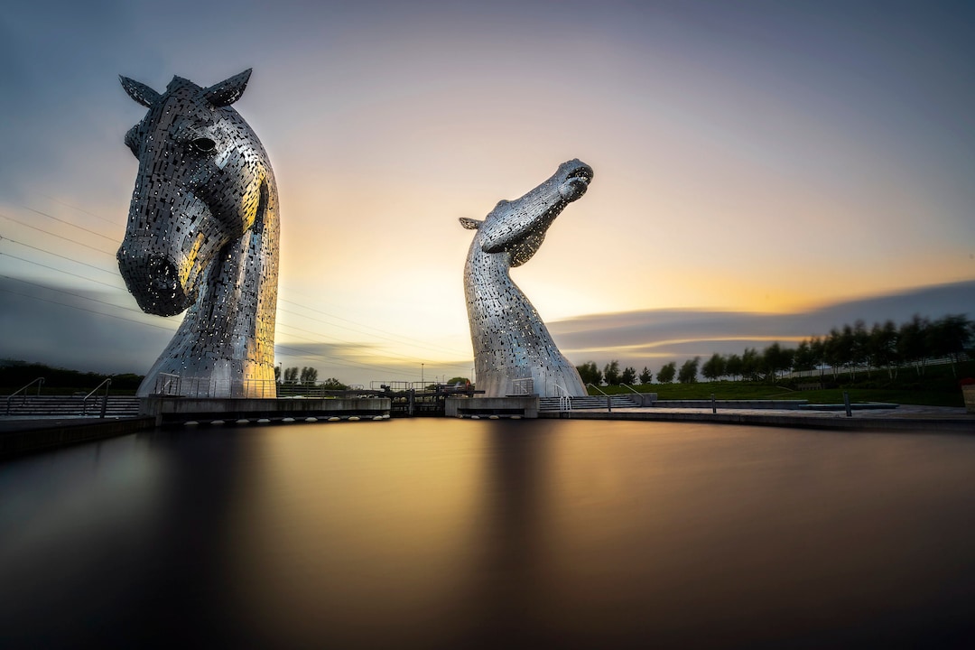 The Kelpies Sunset - Etsy