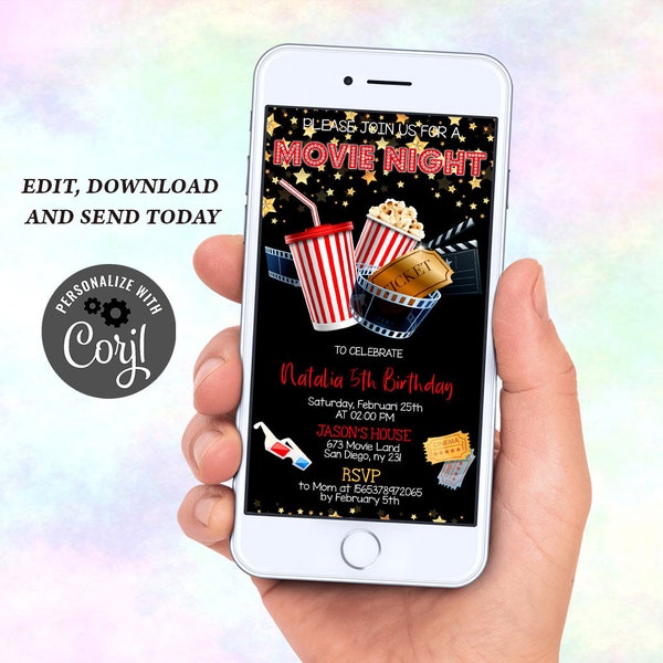 Outdoor Movie Invite - Etsy