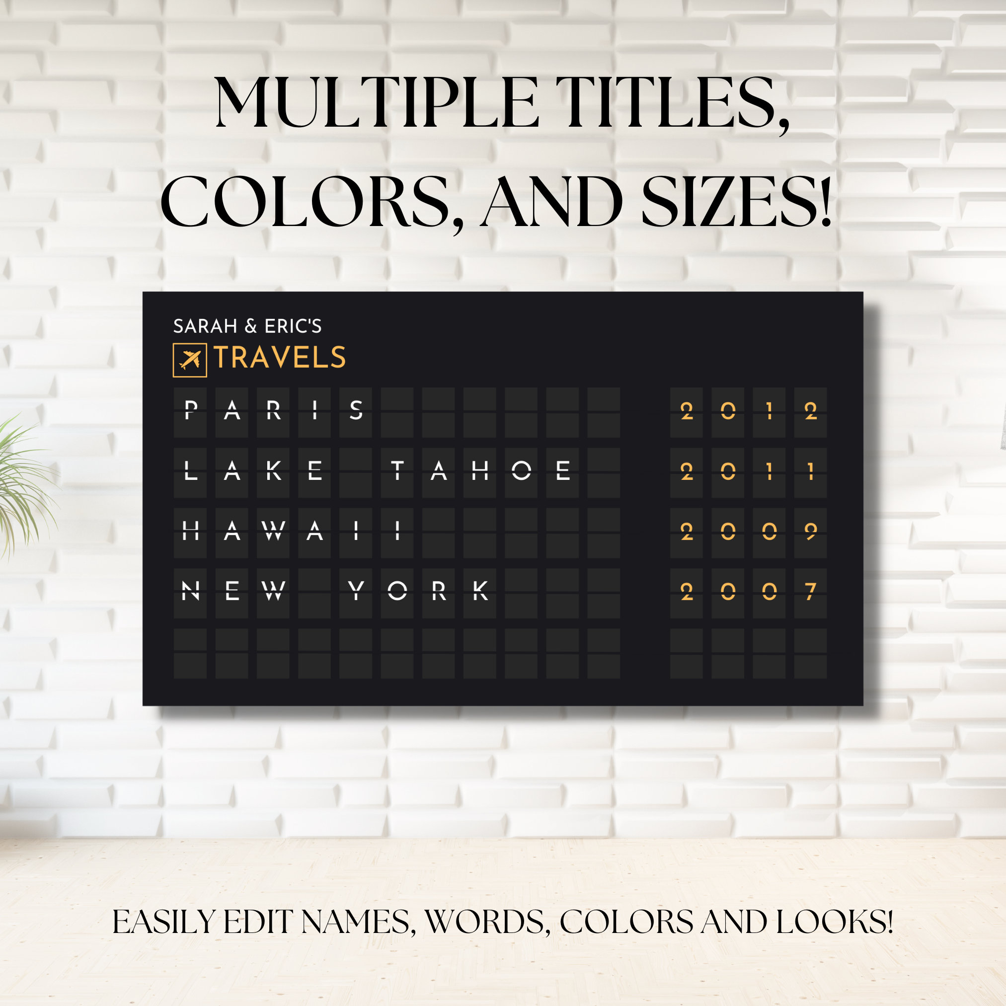 Departure Flip Board Template for Canva | DIY Editing - Etsy