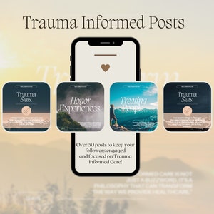 Trauma-informed Care Social Media Templates | Wellness Content for ...