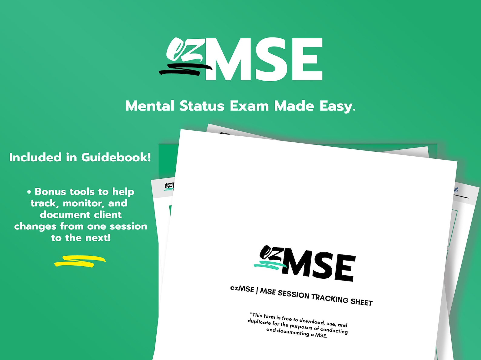 Ezmse: Mental Status Exam Sheets, MSE Writing Guide, MSE Checklist, and ...
