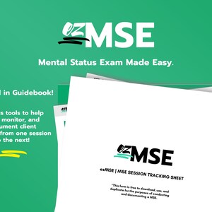 Ezmse: Mental Status Exam Sheets, MSE Writing Guide, MSE Checklist, and ...