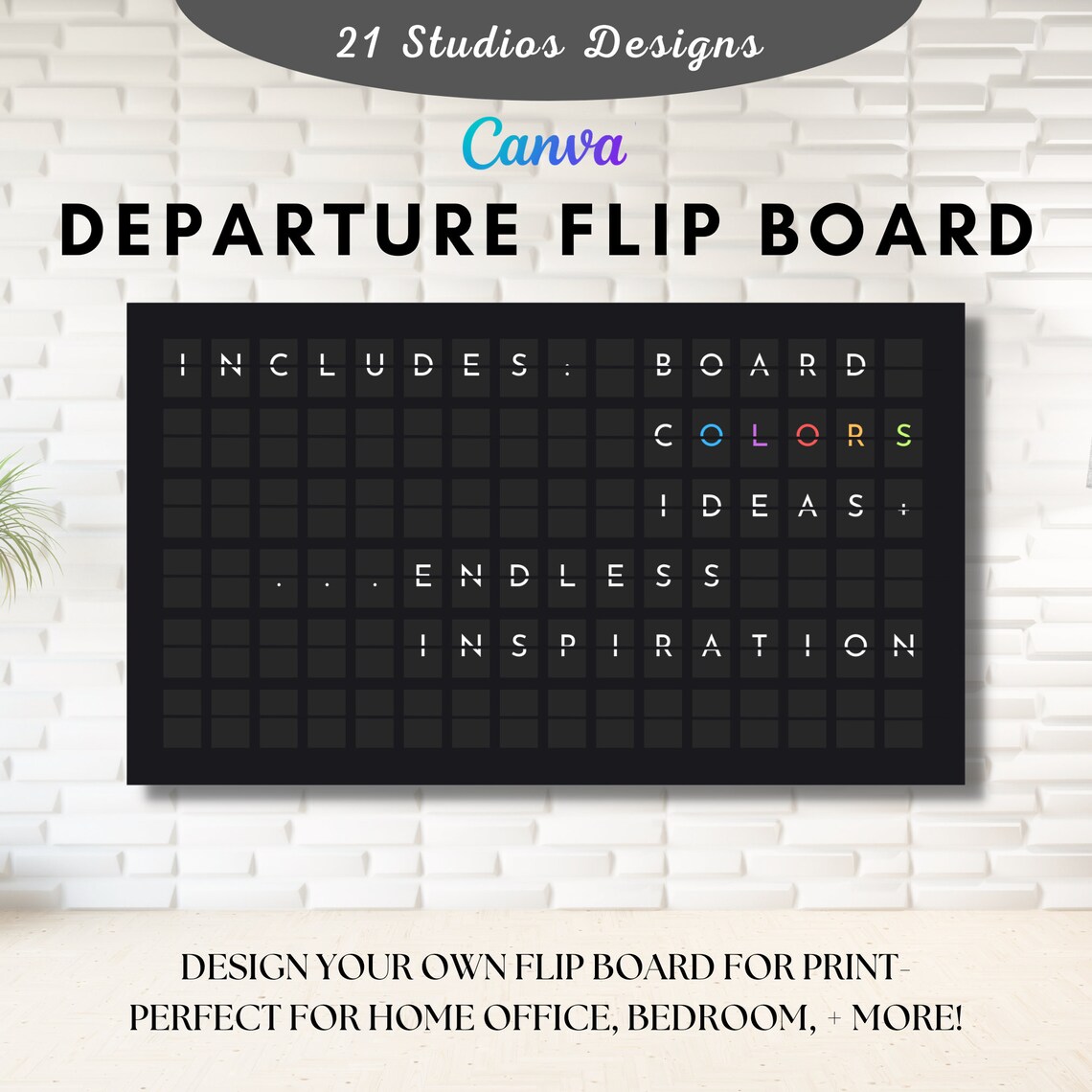 Departure Flip Board Template for Canva | DIY Editing - Etsy