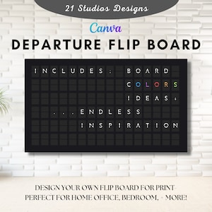 Departure Flip Board Template for Canva | DIY Editing - Etsy