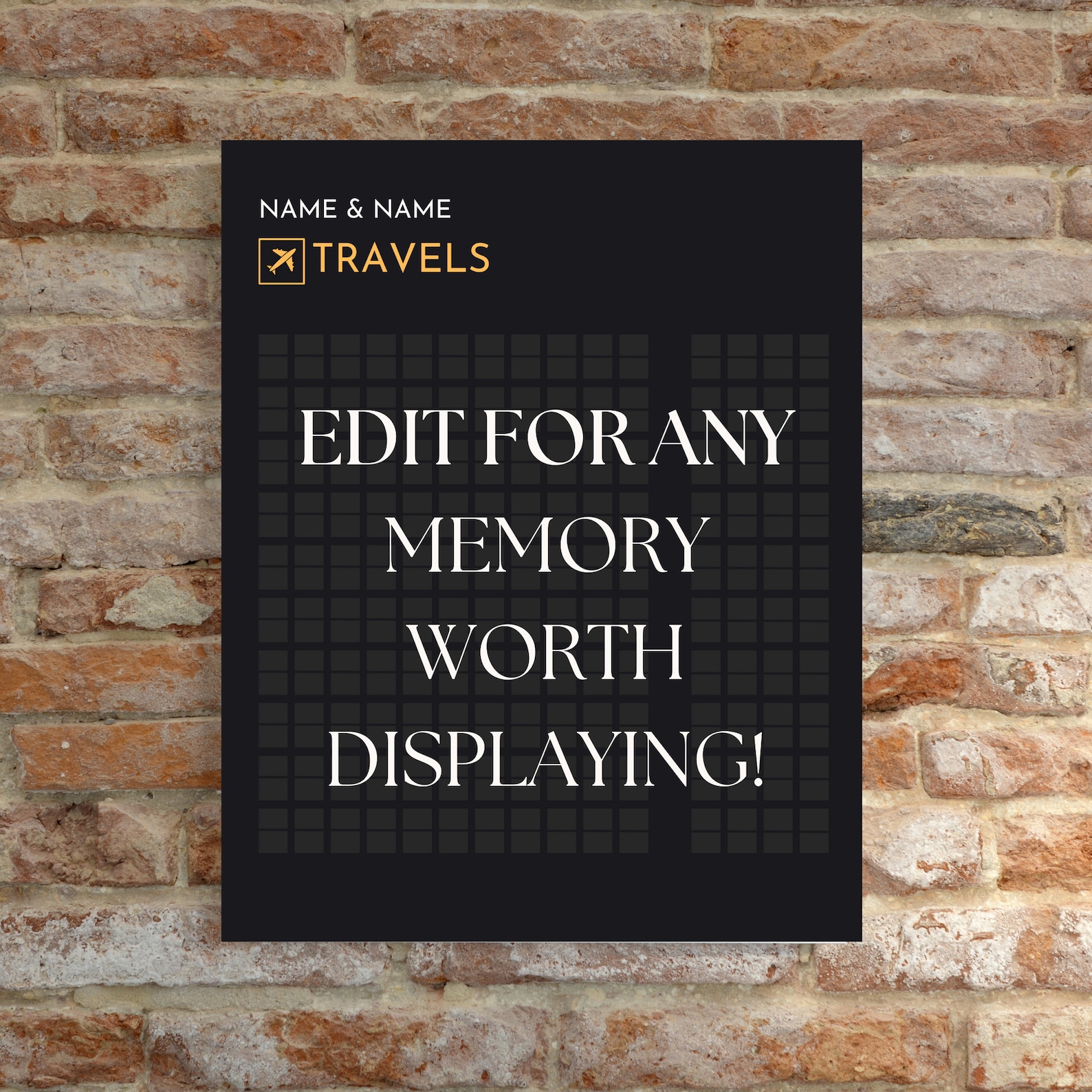 DIY Canva Departure Flip Board Template | Instant Editing - Etsy