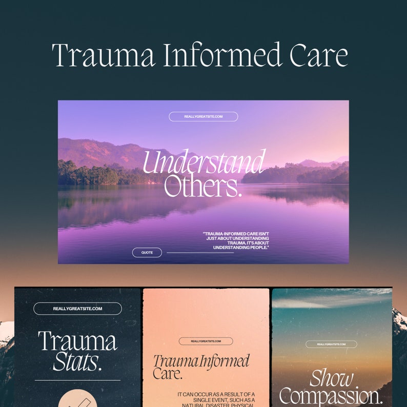 Trauma Informed Care Social Media Templates: Wellness Content (canva ...