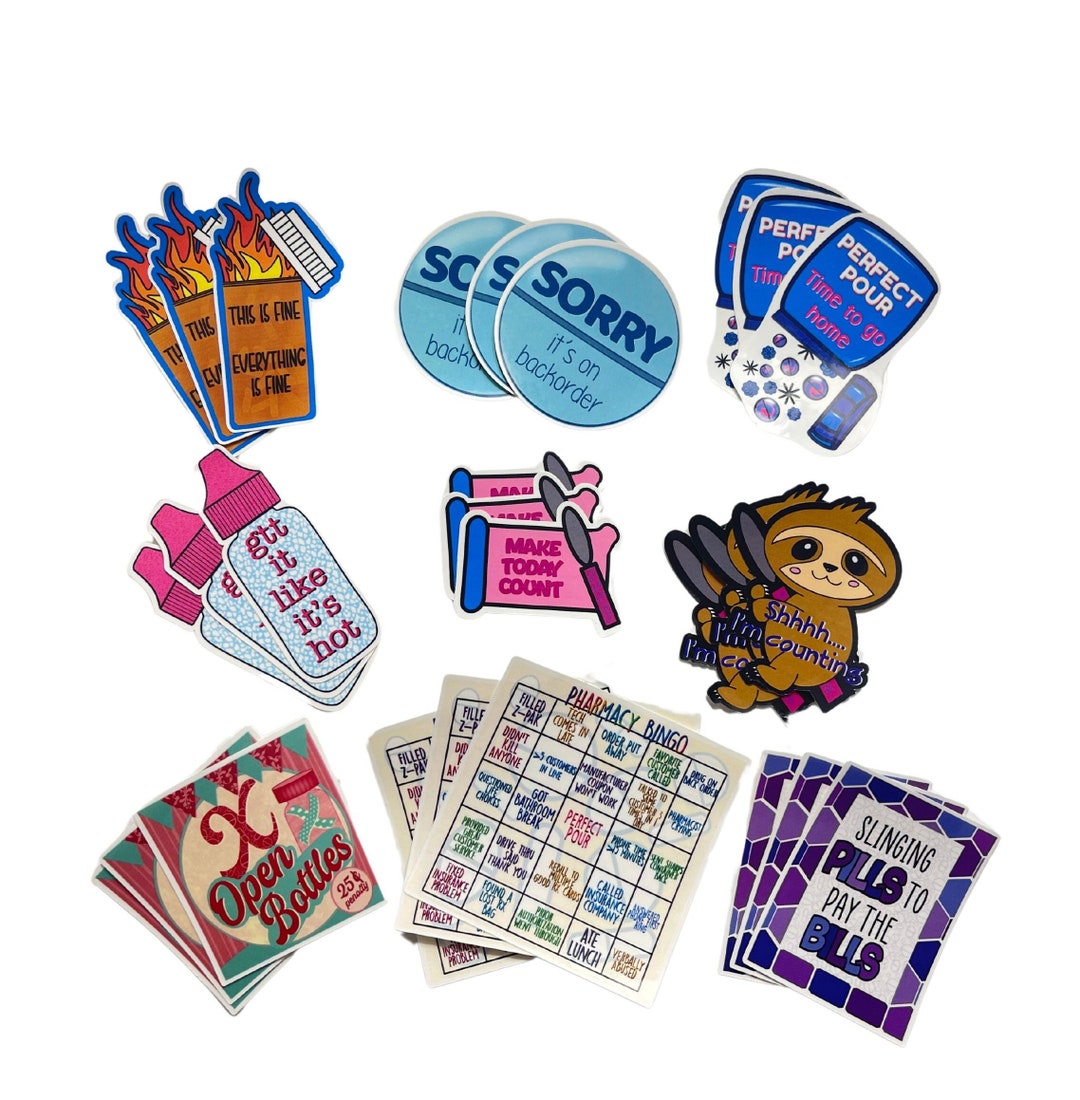 Pharmacy Life Stickers! 27 of Your Favorites in a Bulk Pack! Pharmacist ...