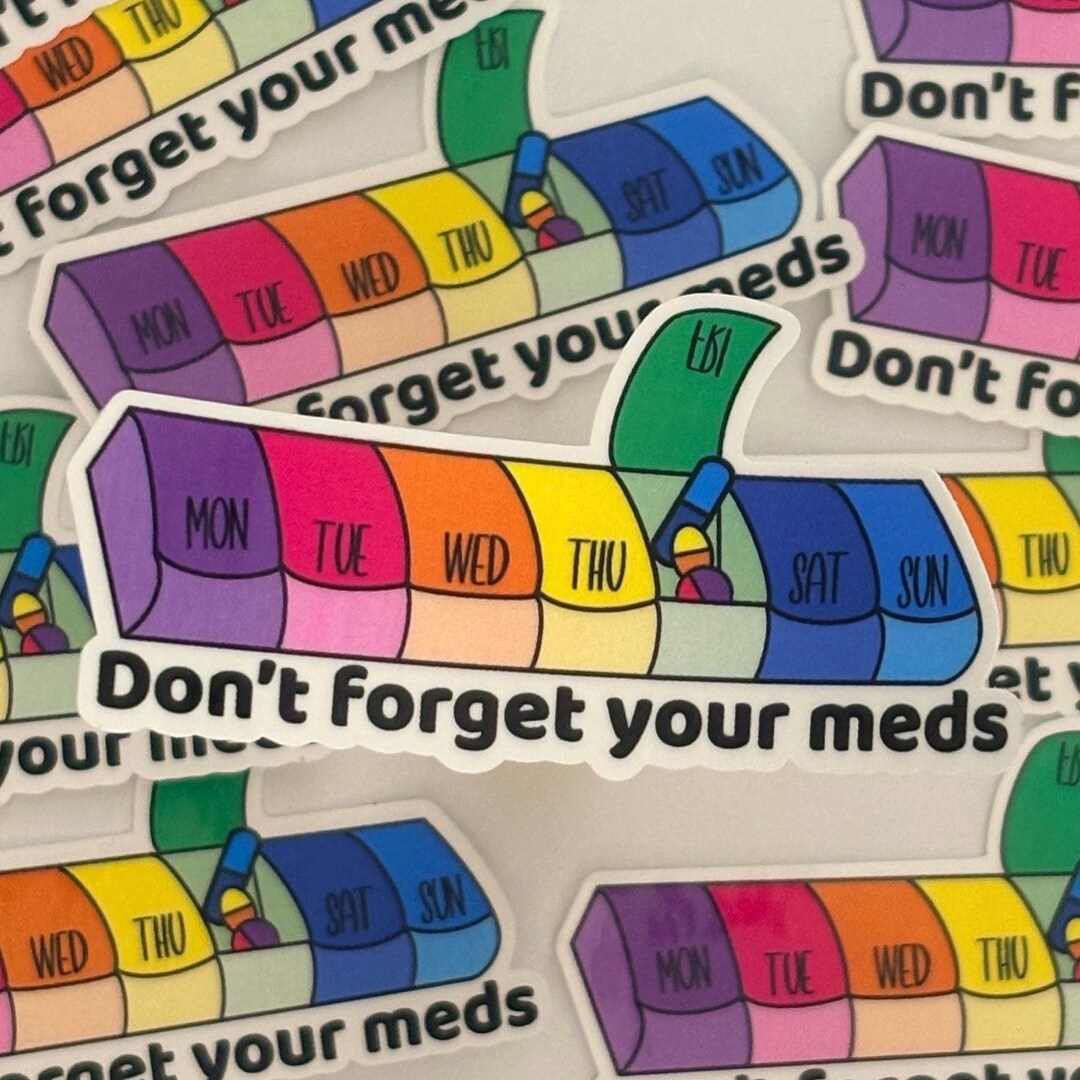 Medication Reminder Sticker! 3 Inches Wide. Pharmacy Medication Weekly ...
