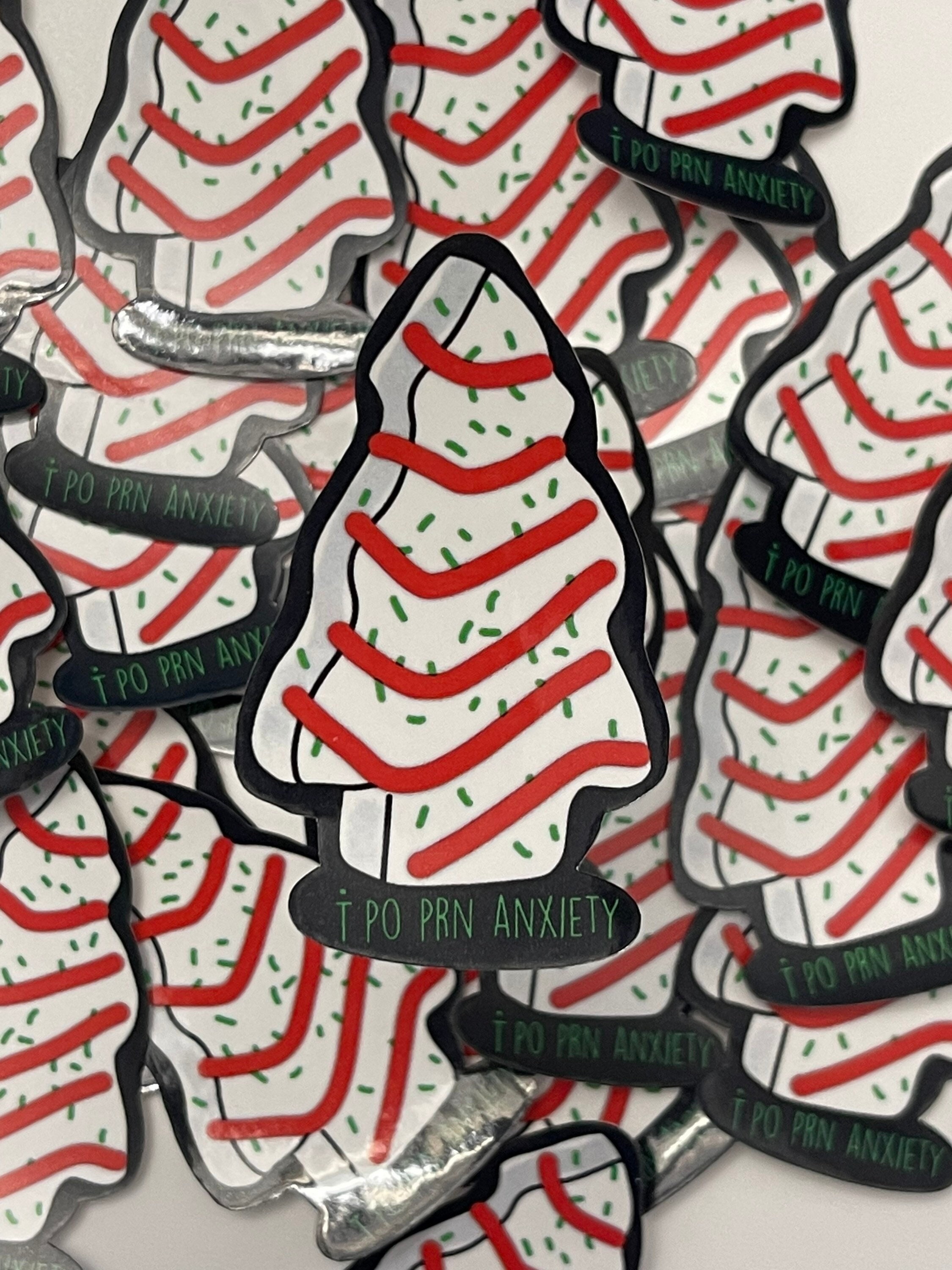 Pharmacy Humor Sticker! 2.75 Inches High. Little Debbie Christmas Tree ...