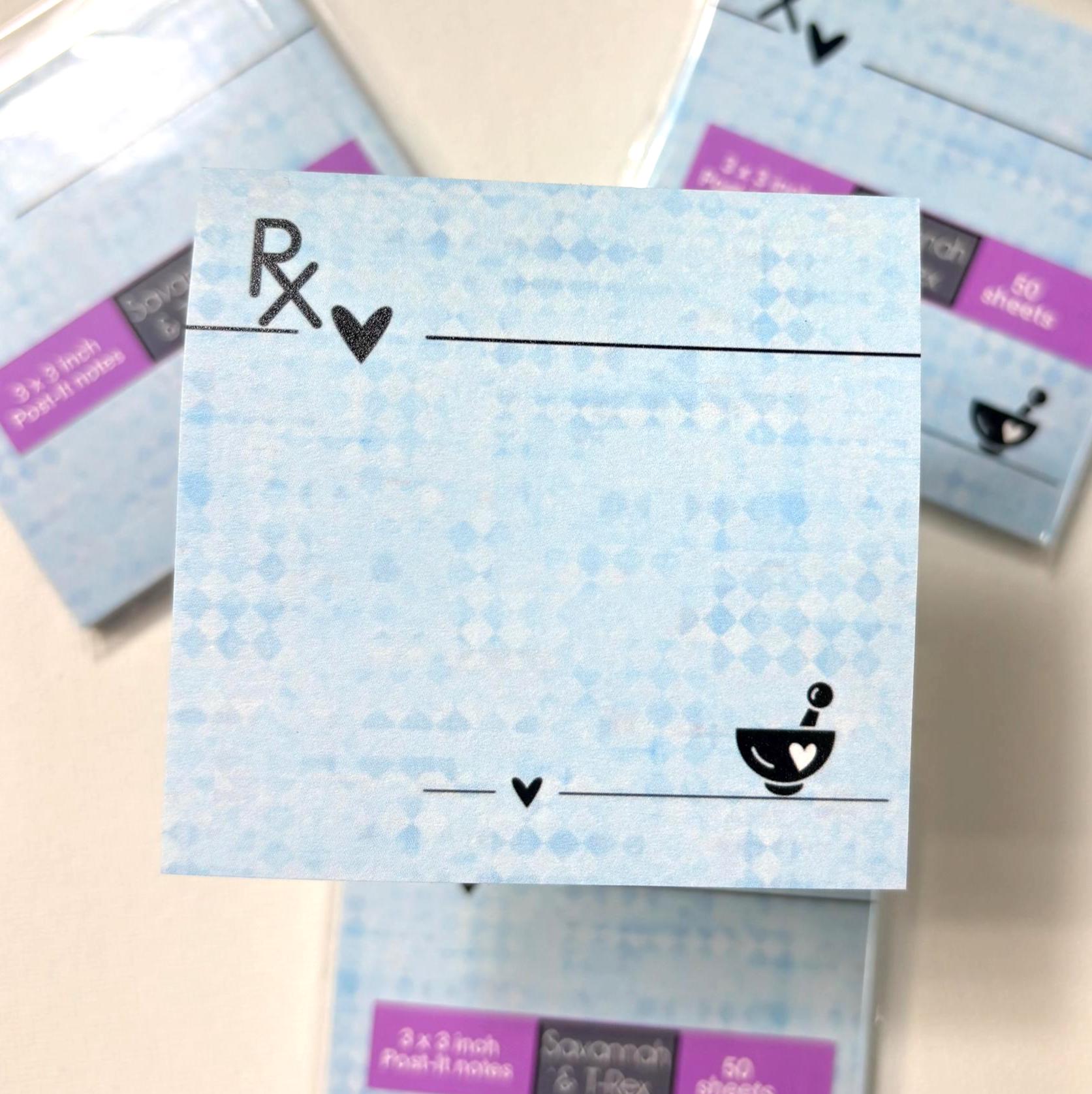 Whimsical Pharmacy Post-it Notes | 3" X 3" | Cute Pharmacist Gift ...