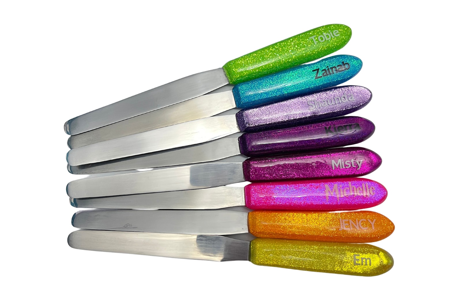 9in Tapered Spatula Glitter Personalized Ultra Fine Glitter Pharmacy ...