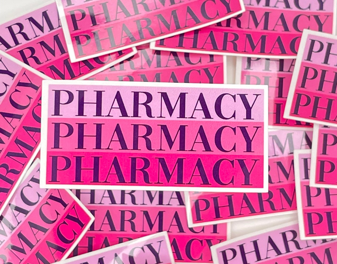 Pharmacy Rx Sticker! 3 Inches Wide. Pink! Pink! Pink! Rx Pharmacy ...