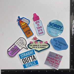 Snarky Pharmacy Technician Sticker Pack! 8 Cpht Sticker Favorites ...