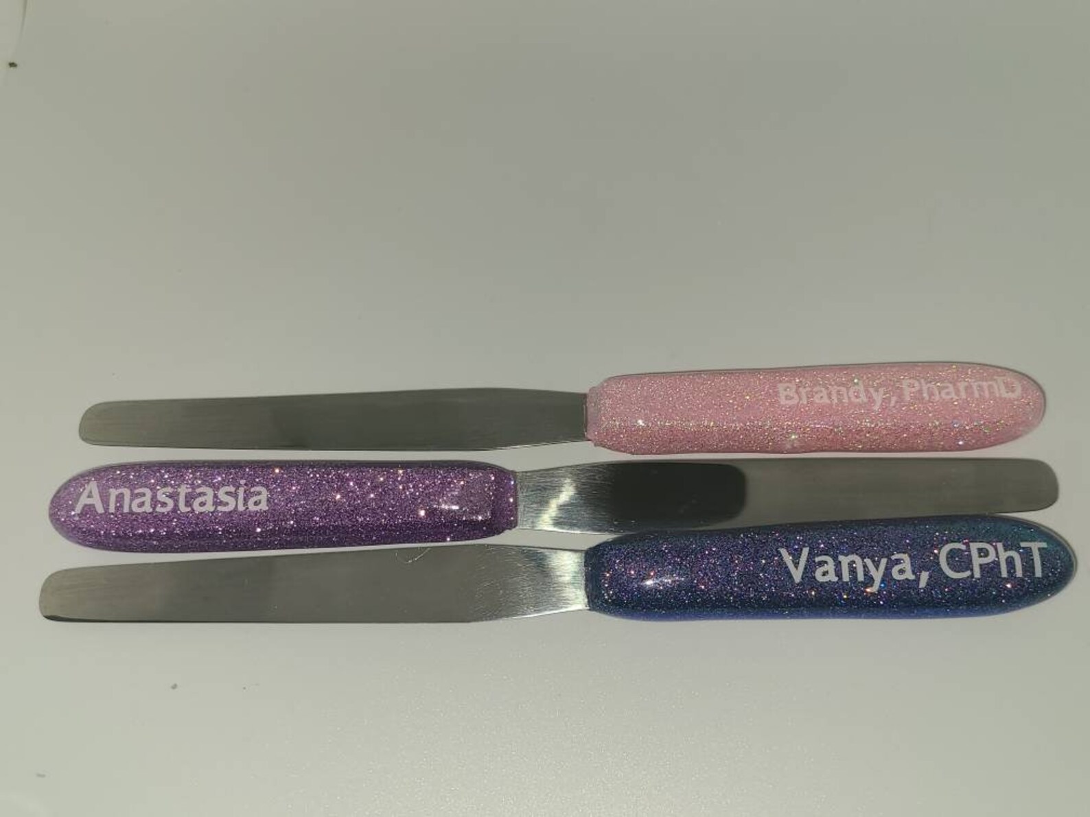 9in Tapered Spatula Glitter Personalized Ultra Fine Glitter - Etsy
