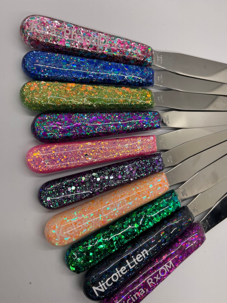 Pharmacy Custom Spatula 8 Inch Rx Chunky Glitter - Etsy