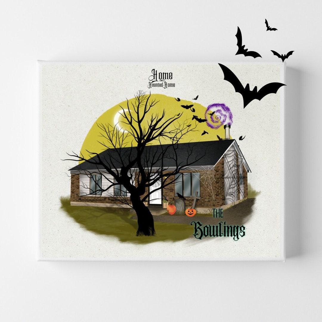 CUSTOM “haunted” House Portrait *DIGITAL* - Etsy
