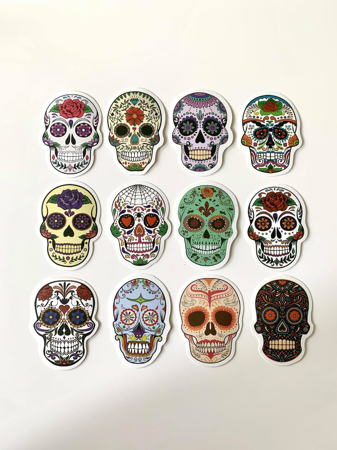 50pc Calavera Stickers Set Skull Stickers Autocollants | Etsy