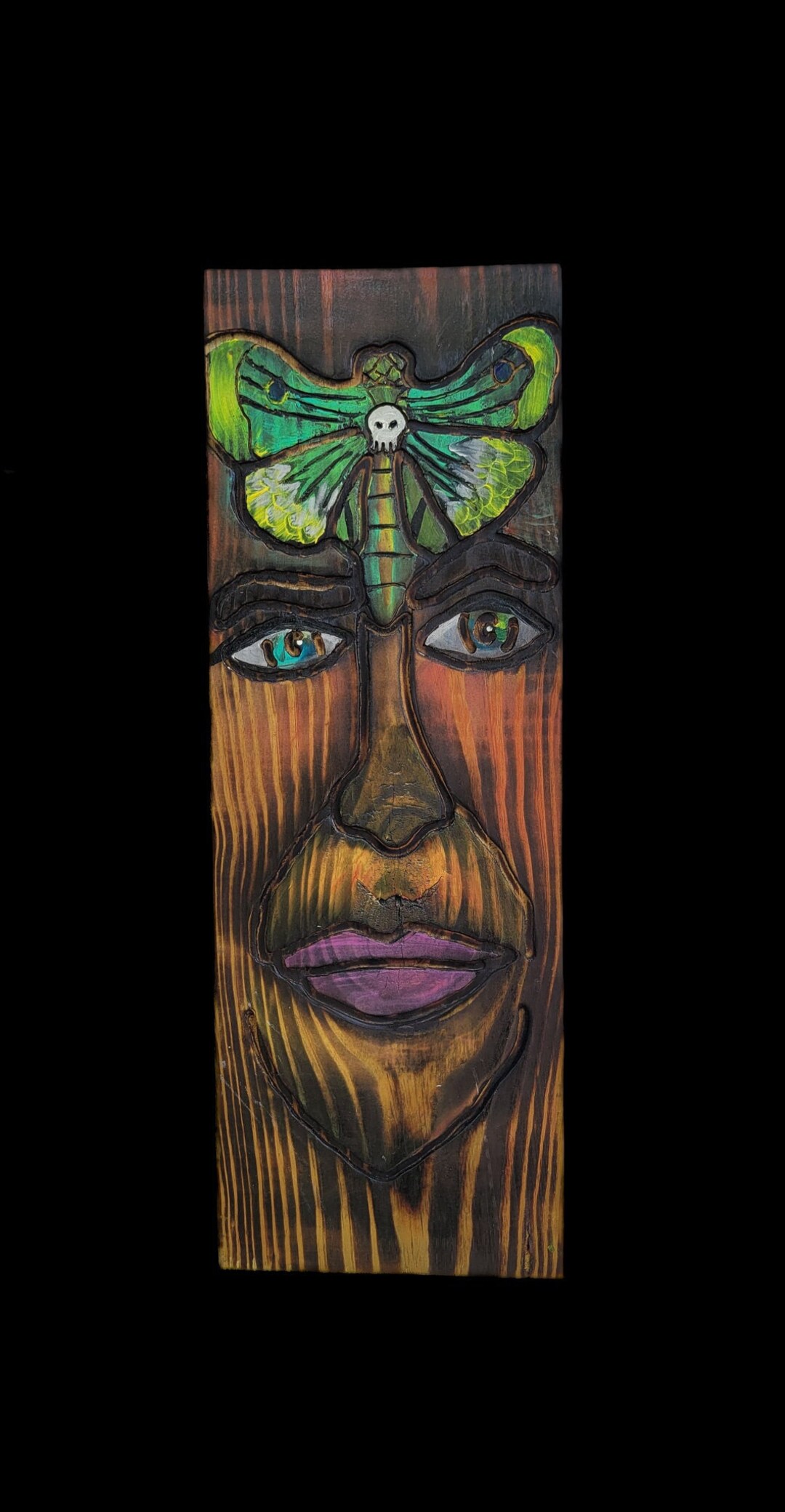 Handcrafted Green Witch Tiki Head - Etsy