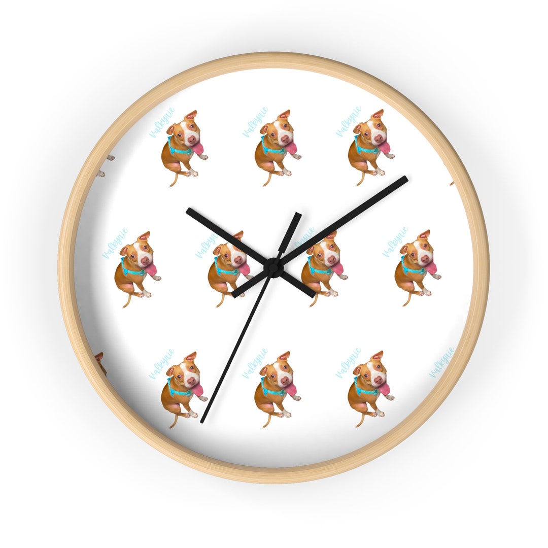 Customized Pet Wall Clock Dog Cat Pet Wall Clock Pet Lover Gift ...