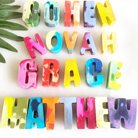 Personalized Crayon Names Custom Letter Alphabet Crayons | Etsy