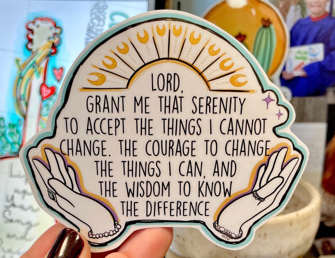 Serenity Prayer Sticker. Water Resistant Sticker. Die Cut. - Etsy