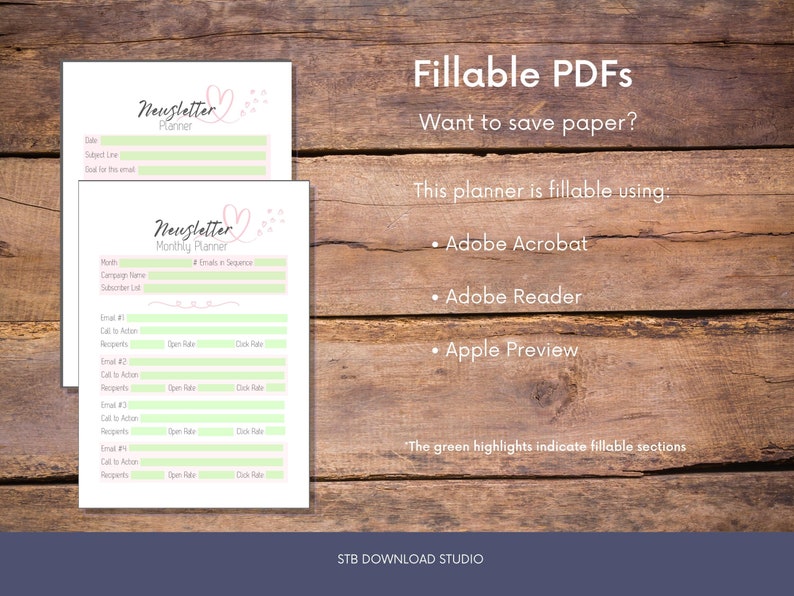 Printable Email Newsletter Planner | A4, A5 & US Letter Sizes ...
