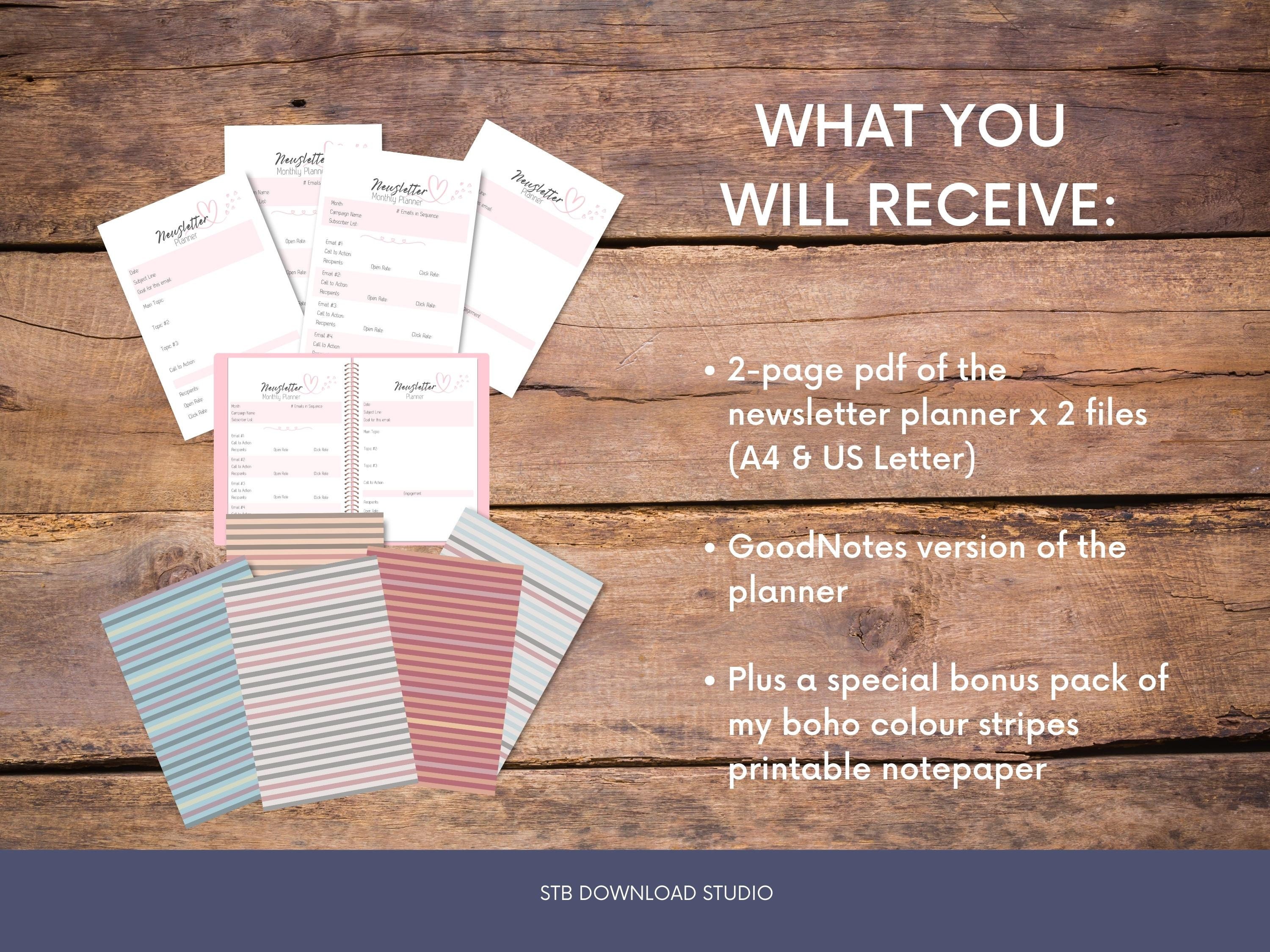 Printable Email Newsletter Planner A4 A5 & US Letter Sizes - Etsy