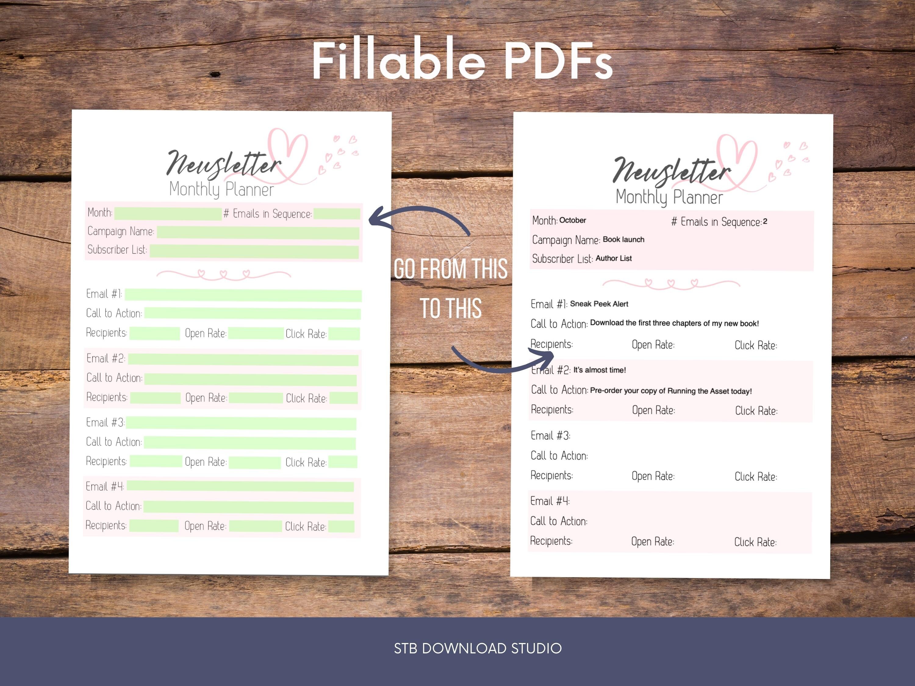 Printable Email Newsletter Planner A4 A5 & US Letter Sizes - Etsy