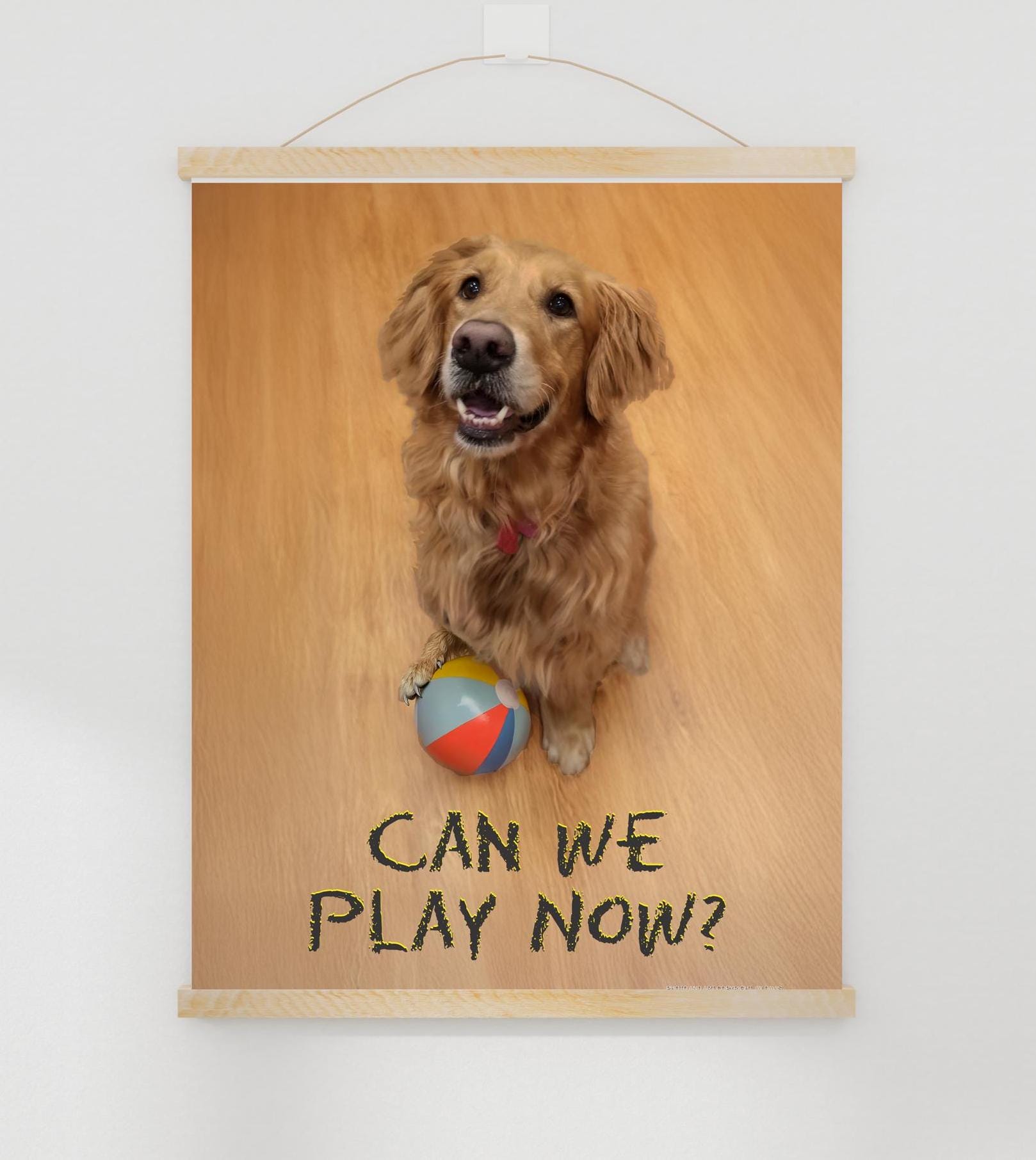 Dog Wall Art Poster, Golden Retriever Poster, Dog Lover Gift, Pet Wall ...