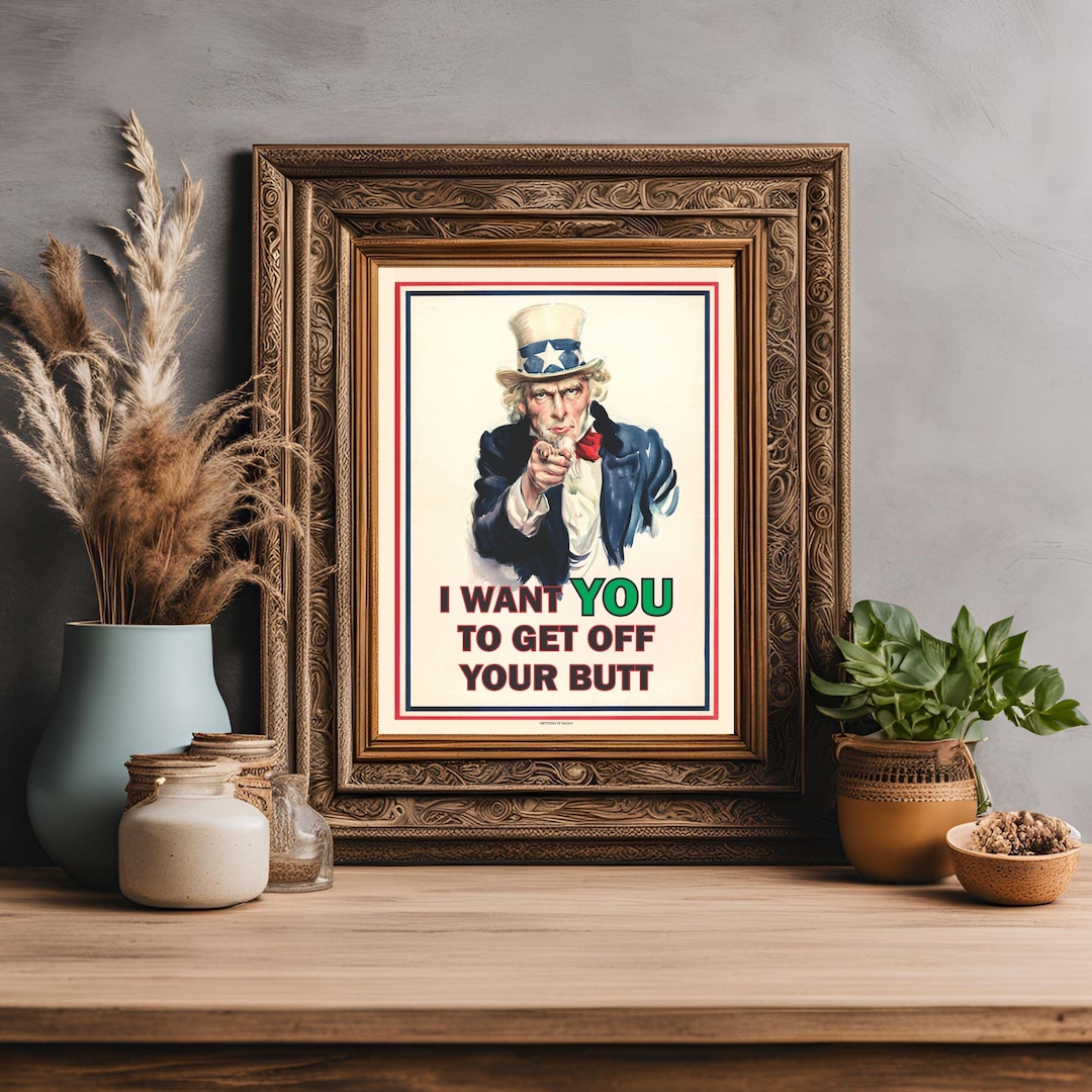 Funny Patriotic Wall Art Poster, Christmas Gift for Dad Jokes Lover ...